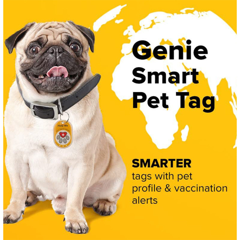 Genie Smart Pet Tag, Dog and Cat Tag with QR Code for Tracking Locatio ...